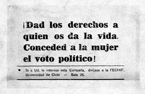 Voto Femenino En Chile Museo Histórico Gabriel González Videla